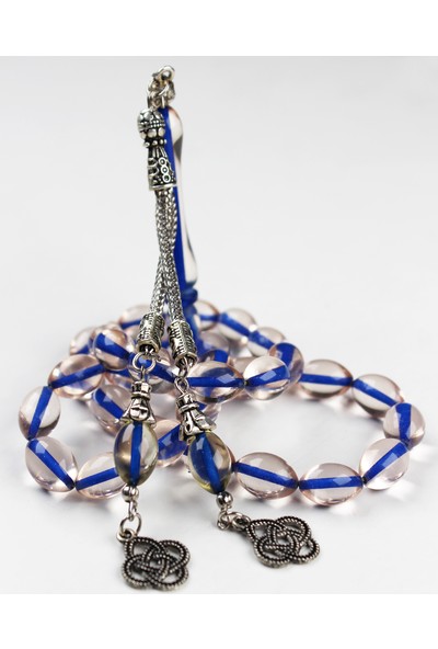 Varetta 33'lük Aşk Düğümü Lacivert Sıkma Kehribar Tesbih Varetta 33'lük Aşk Düğümü Lacivert Sıkma Kehribar Tesbih