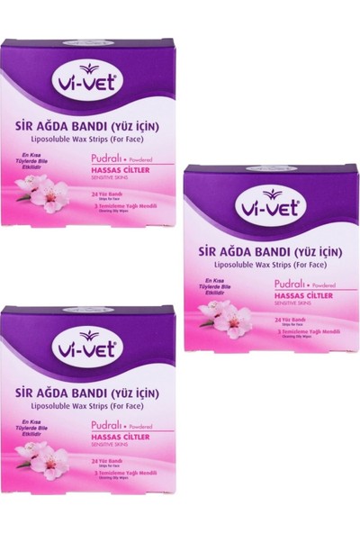 Vivet Sir Ağda Bandı Yüz Için x 3 Vivet Sir Ağda Bandı Yüz Için x 3