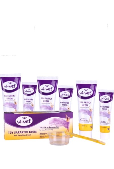 Vi-Vet Tüy Sarartıcı Krem 35 ml x 3 + Vi-Vet Tüy Sarartıcı Krem 70 ml x 3