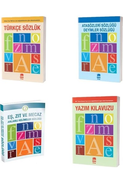 Ema Kitap Sözlük 4'lü Seti