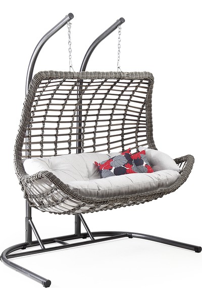 Capri Swing Cunda Ikili Rattan Bahçe Balkon Salıncağı