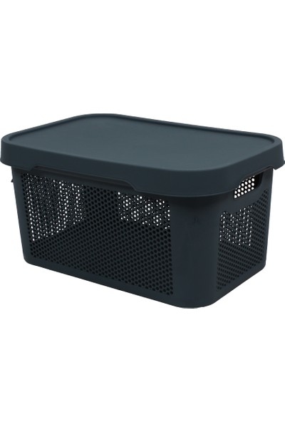 Qutu Q-Basket Çamaşır Sepeti 20 lt Antrasit Gri