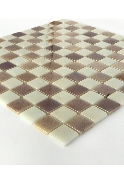 Orient Mutfak,banyo ve Havuz Için Dama Desenli Krem 25X25 Cam Mozaik Orient Mutfak,banyo ve Havuz Için Dama Desenli Krem 25X25 Cam Mozaik