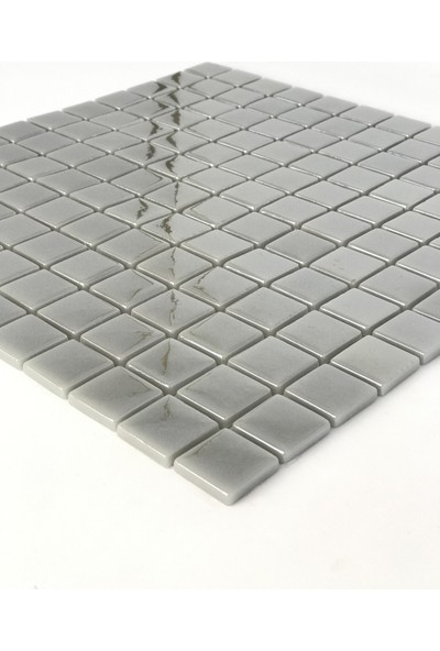 Orient Mutfak,banyo,havuz ve Zemin Için Sade Gri 25X25 Cam Mozaik