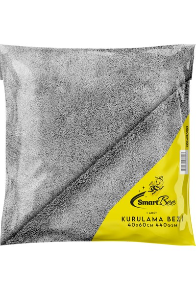 Smartbee Mikrofiber Çift Yüzlü Araç Kurulama Bezi 40 x 60 440 gr/m2 Açık Gri Smartbee Mikrofiber Çift Yüzlü Araç Kurulama Bezi 40 x 60 440 gr/m2 Açık Gri