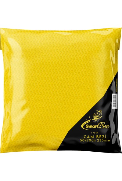 Smartbee Mikrofiber Cam ve Jant Silme Bezi 50 x 70 cm 235 gr/m2 Sarı Smartbee Mikrofiber Cam ve Jant Silme Bezi 50 x 70 cm 235 gr/m2 Sarı