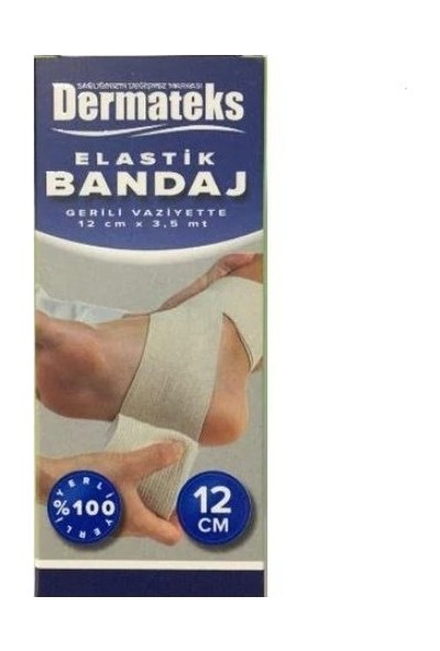 Dermateks Elastik Sargı Bandajı 12 cm Dermateks Elastik Sargı Bandajı 12 cm