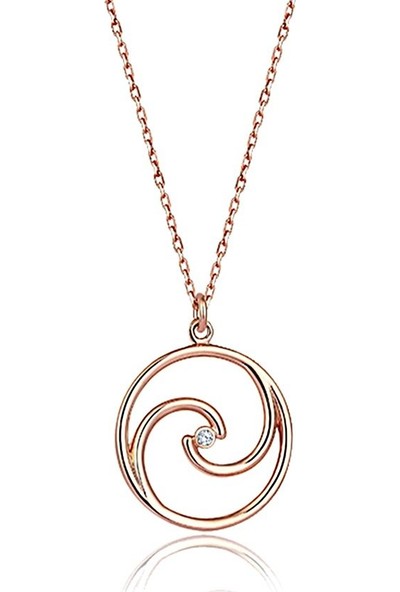 Sembol Gold Pırlantalı Denge Kolye