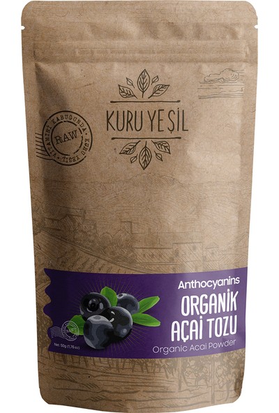 Kuru Yeşil Açai Tozu 50 gr Kuru Yeşil Açai Tozu 50 gr