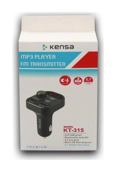 Kensa Hands Car Kit Fm Transmitter KT-315 Kensa Hands Car Kit Fm Transmitter KT-315