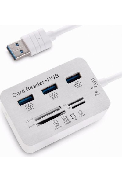 Concord C-846 Kart Okuyucu ve 3 Port USB 2.0 Çoklayıcı