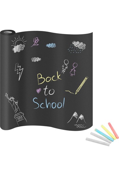 Technosmart Kara Tahta Kendinden Yapışkanlı Rulo Yazı Tahtası Technosmart Kara Tahta Kendinden Yapışkanlı Rulo Yazı Tahtası