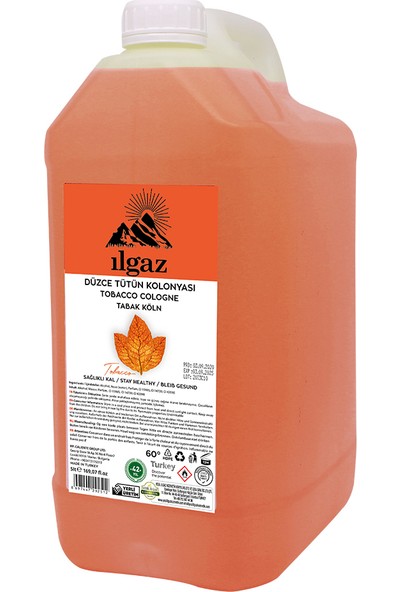 Ilgaz 5 lt Bidon Tütün Kolonya Ilgaz 5 lt Bidon Tütün Kolonya