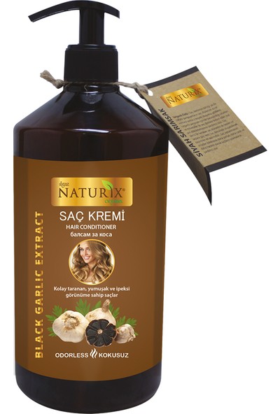 Naturix 500 ml Siyah Sarımsak Saç Kremi