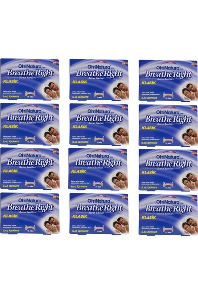Breathe Right Burun Bandı Normal Boy 10 Adet 12'li Paket Breathe Right Burun Bandı Normal Boy 10 Adet 12'li Paket