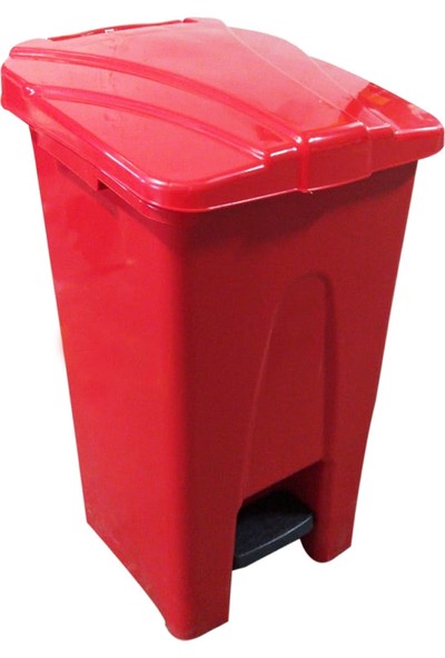 Safell Plastik Köşeli Pedallı Çöp Kovası 70 Lt Tekerlekli Pedallı Çöp Konteyneri Kırmızı Safell Plastik Köşeli Pedallı Çöp Kovası 70 Lt Tekerlekli Pedallı Çöp Konteyneri Kırmızı