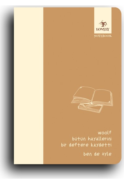 Lovely Book & Book Ben De Öyle Serisi Konsept Karton Kapak Defter 96 Sayfa Karamel Lovely Book & Book Ben De Öyle Serisi Konsept Karton Kapak Defter 96 Sayfa Karamel
