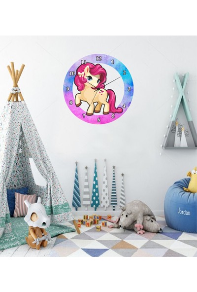 Reklamcım Çocuk Odası Unicorn Duvar Saati