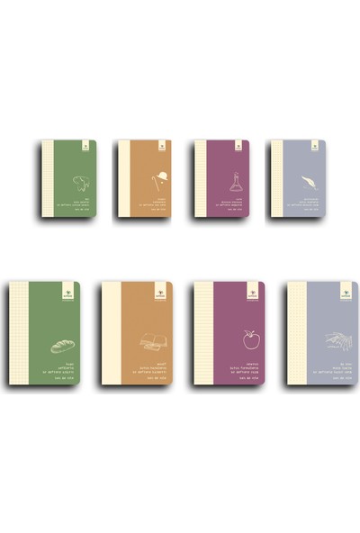 Lovely Book & Book Ben De Öyle Serisi Konsept Defter Büyük - Küçük Boy Defter 8'li Lovely Book & Book Ben De Öyle Serisi Konsept Defter Büyük - Küçük Boy Defter 8'li