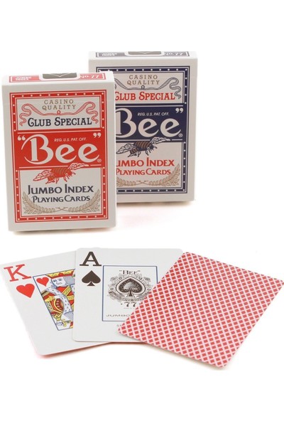Bee Jumbo Index Playing Cards Bee Jumbo Poker Oyun Kartı 2'li Bee Jumbo Index Playing Cards Bee Jumbo Poker Oyun Kartı 2'li