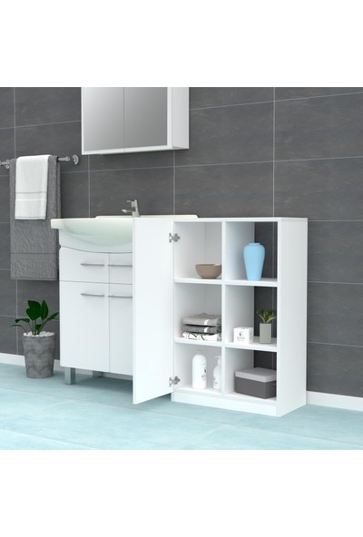 Kenzlife banyo dolabı filat byz 090x060x30 hazır mutfak