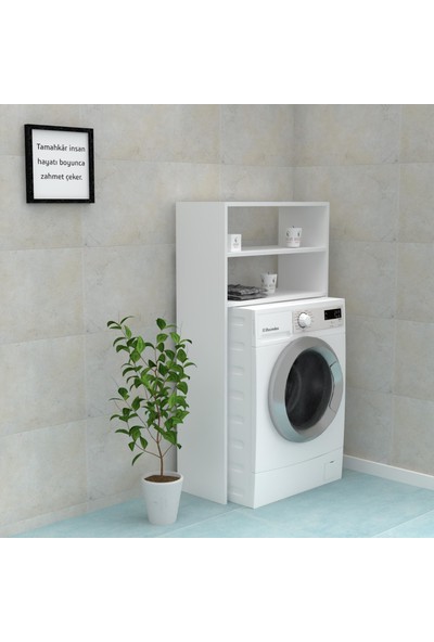Kenzlife çamaşır makinesi dolabı yekaterina byz 130x066x40 banyo ofis