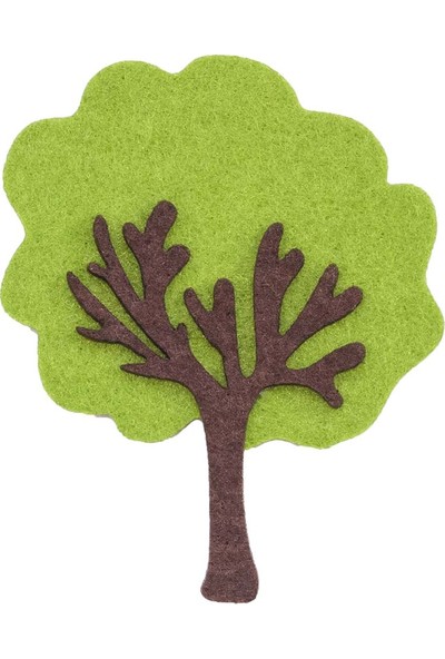 Toptan Keçe Keçe Yeşil Ağaç Figürü Süsü 10 Adet Keçe Ürünleri Hobi Keçe