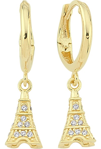 Kuyucu Altın Eyfel Tasarım Küpe