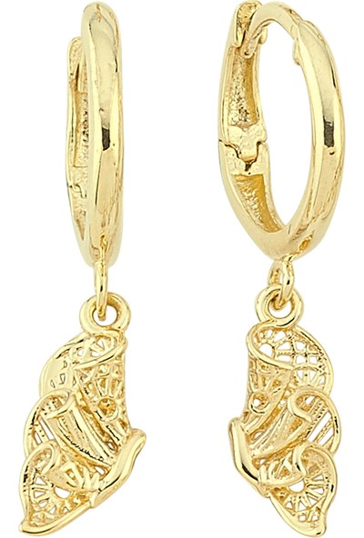 Kuyucu Altın Melek Kanadı Tasarım Küpe Kuyucu Altın Melek Kanadı Tasarım Küpe