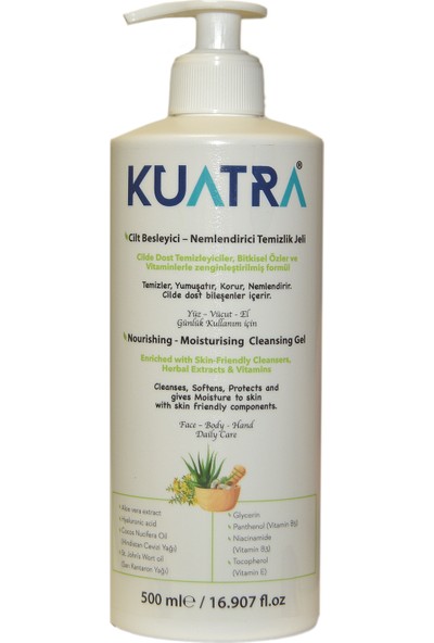 Kuatra Nemlendirici Besleyici Temizlik Jeli 500 ml