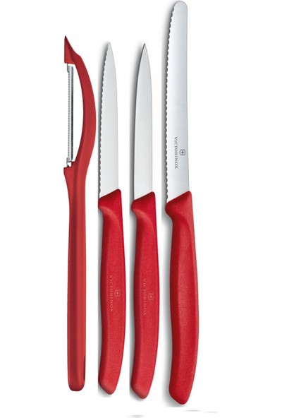 Victorinox Kırmızı Soyaca ve Soyma Bıçak Seti