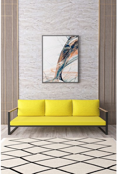 Evdemo Kobalt Üçlü Kanepe Sarı