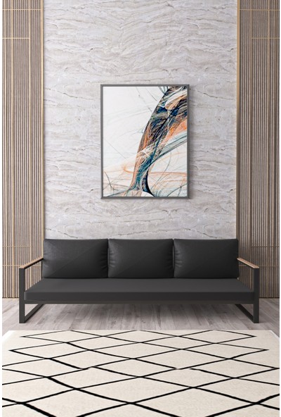 Evdemo Kobalt Üçlü Kanepe Siyah