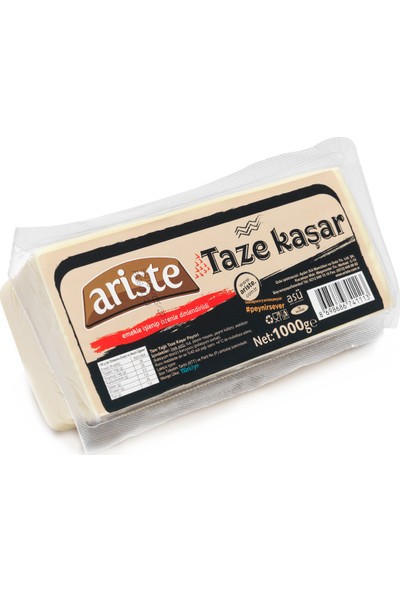 Ariste Taze Kaşar Peyniri 1000 gr Ariste Taze Kaşar Peyniri 1000 gr