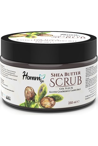Homm Life Shea Butter Scrub 250 ml Göl Tuzu&kayısı Çekirdeği Tanecikli Homm Life Shea Butter Scrub 250 ml Göl Tuzu&kayısı Çekirdeği Tanecikli