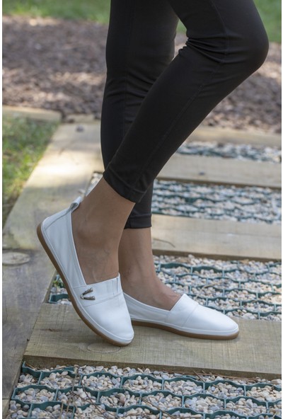 Dp's A42 111 061 Kadın Günlük Deri Babet Ayakkabı