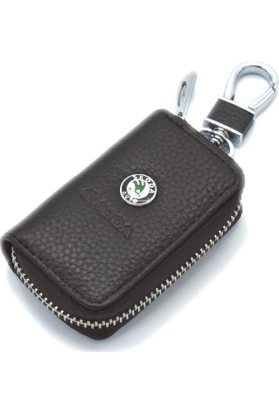 Ripido Skoda Deri Anahtarlık Araç Kumanda Kabı