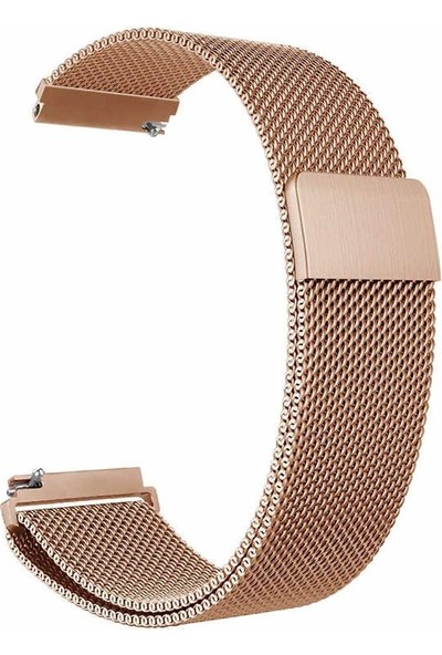 Case Street Amazfit GTS 2 Kordon Hasır Metal Örgülü Ayarlanabilir Bronz