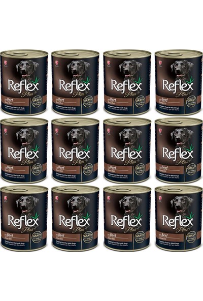 Reflex Plus Biftekli Parça Etli Köpek Konservesi 400 gr x 12 Adet Reflex Plus Biftekli Parça Etli Köpek Konservesi 400 gr x 12 Adet