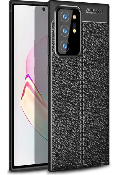 Samsung Galaxy Note 20 Ultra Kılıf Kamera Korumalı Deri Görünümlü Rugan Armor Tam Koruma Silikon Siyah Samsung Galaxy Note 20 Ultra Kılıf Kamera Korumalı Deri Görünümlü Rugan Armor Tam Koruma Silikon Siyah