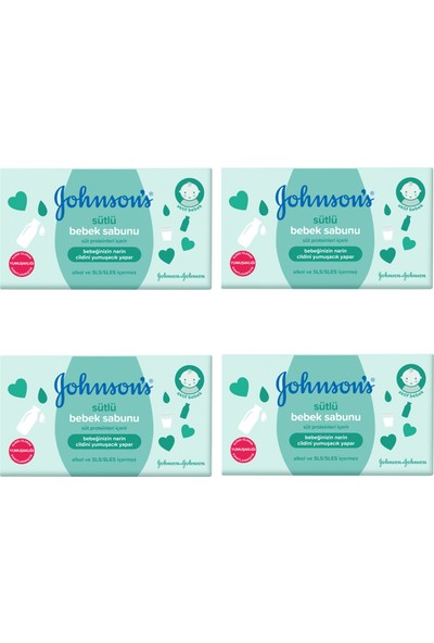 Johnsons Baby Sütlü Bebek Sabunu 100 gr 4'lü Paket Johnsons Baby Sütlü Bebek Sabunu 100 gr 4'lü Paket