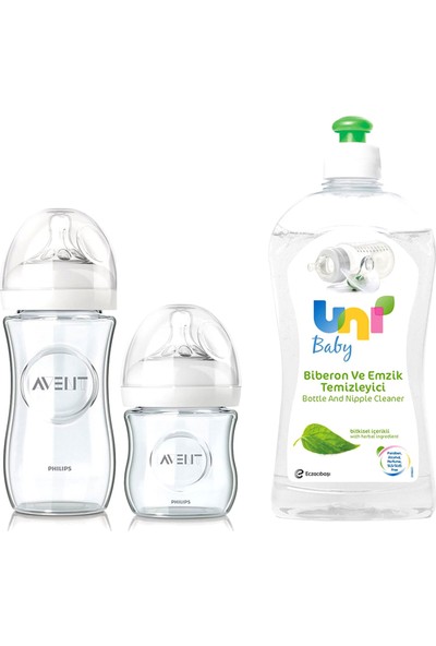 Philips Avent Natural Cam Biberon 2'li Set + Biberon Temizleyici 500 ml Philips Avent Natural Cam Biberon 2'li Set + Biberon Temizleyici 500 ml