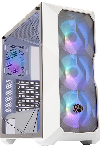 Cooler Master MasterBox TD500 Beyaz ARGB 4x120mm Fanlı, Tempered Glass, Kristal Mesh Ön panelli MidTower Kasa (MCB-D500D-WGNN-STU) Cooler Master MasterBox TD500 Beyaz ARGB 4x120mm Fanlı, Tempered Glass, Kristal Mesh Ön panelli MidTower Kasa (MCB-D500D-WGNN-STU)