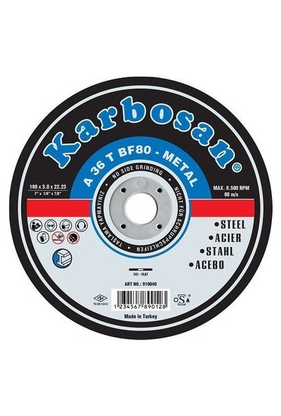 Karbosan Metal Kesme Taşı 115 mm Karbosan
