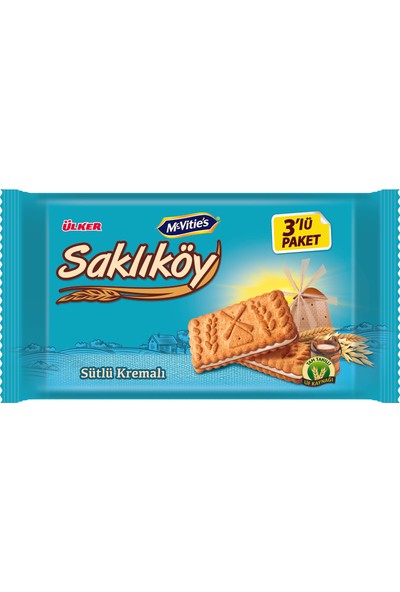 Ülker Saklıköy Sütlü Kremalı Bisküvi 3x88 gr