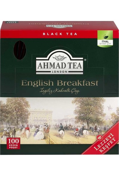 Ahmad Tea London English Breakfast Bardak Poşet Çay 100'lü Ahmad Tea London English Breakfast Bardak Poşet Çay 100'lü