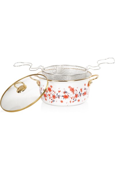 Acar Summer Qualita Kızartma Emaye Tencere - 22 cm Acar Summer Qualita Kızartma Emaye Tencere - 22 cm