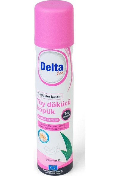 Deltazex Tüy Dökücü Köpük Sprey Hassas Cilt 200 ml E Vitamini Deltazex Tüy Dökücü Köpük Sprey Hassas Cilt 200 ml E Vitamini