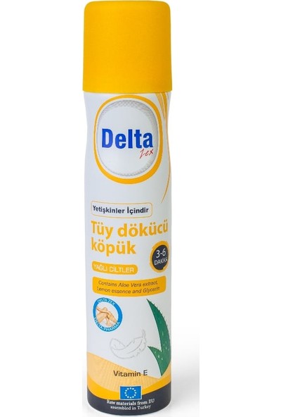Deltazex Tüy Dökücü Köpük Sprey Yağlı Cilt 200 ml Deltazex Tüy Dökücü Köpük Sprey Yağlı Cilt 200 ml