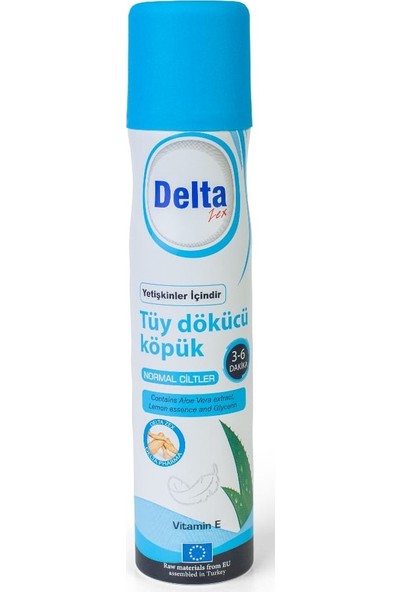 Deltazex Tüy Dökücü Köpük Sprey Normal Cilt 200 ml E Vitamini Deltazex Tüy Dökücü Köpük Sprey Normal Cilt 200 ml E Vitamini